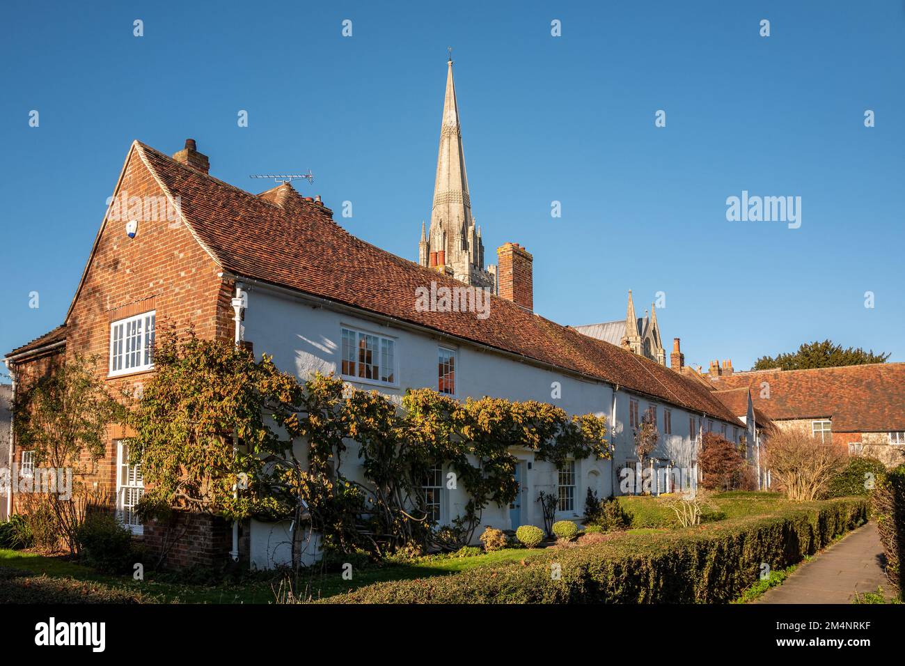 Chichester, December 15th 2022: Vicar's Close, off Canon Lane Stock ...
