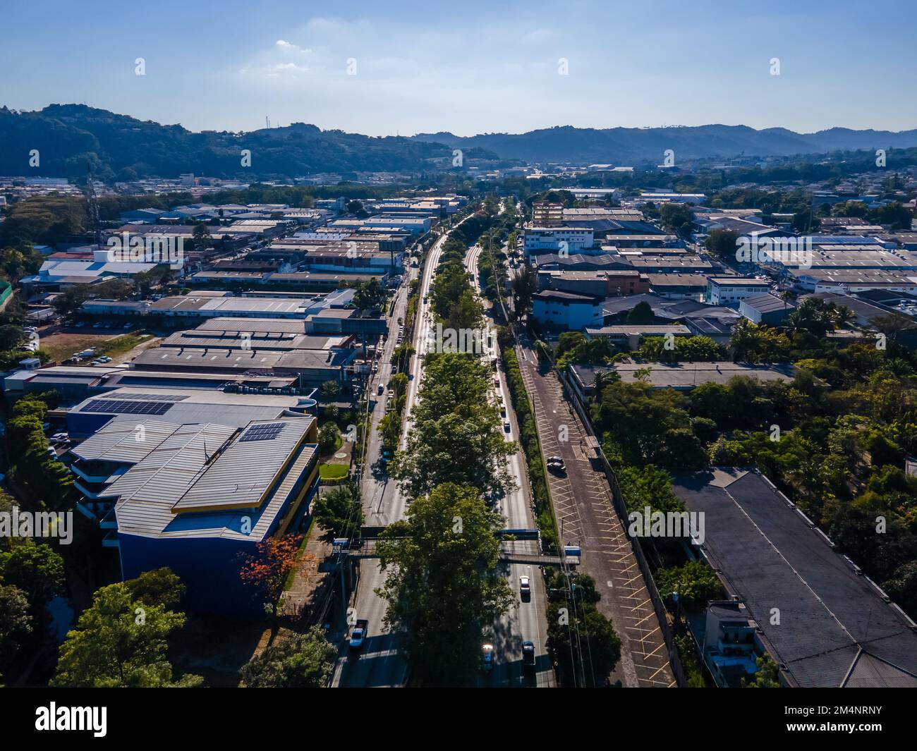 Beautiful aerial view of the city and buildings of Tegucigalpa in ...