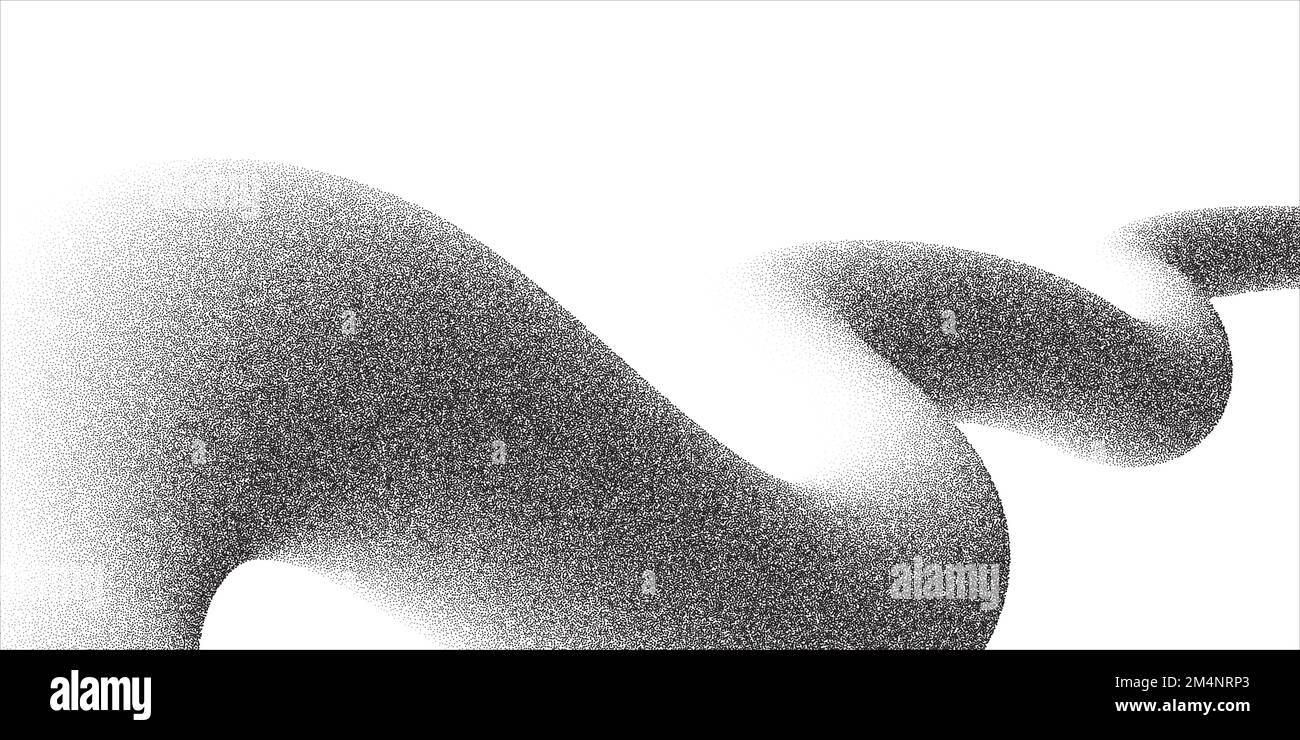 Dot stipple swoosh pattern background, grunge noise wavy effect Stock ...