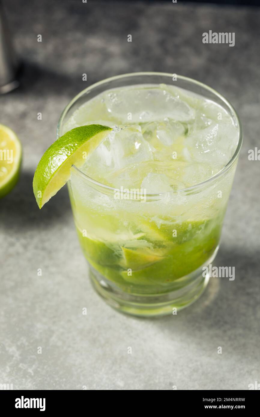 Boozy Refreshing Guaro Sour Cocktail with LIme and Soda Stock Photo - Alamy