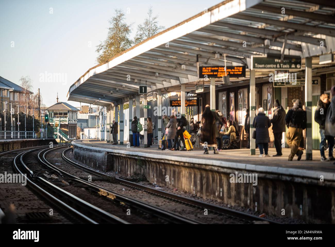 Chichester, December 15th 2022: Chichester railway station Stock Photo ...