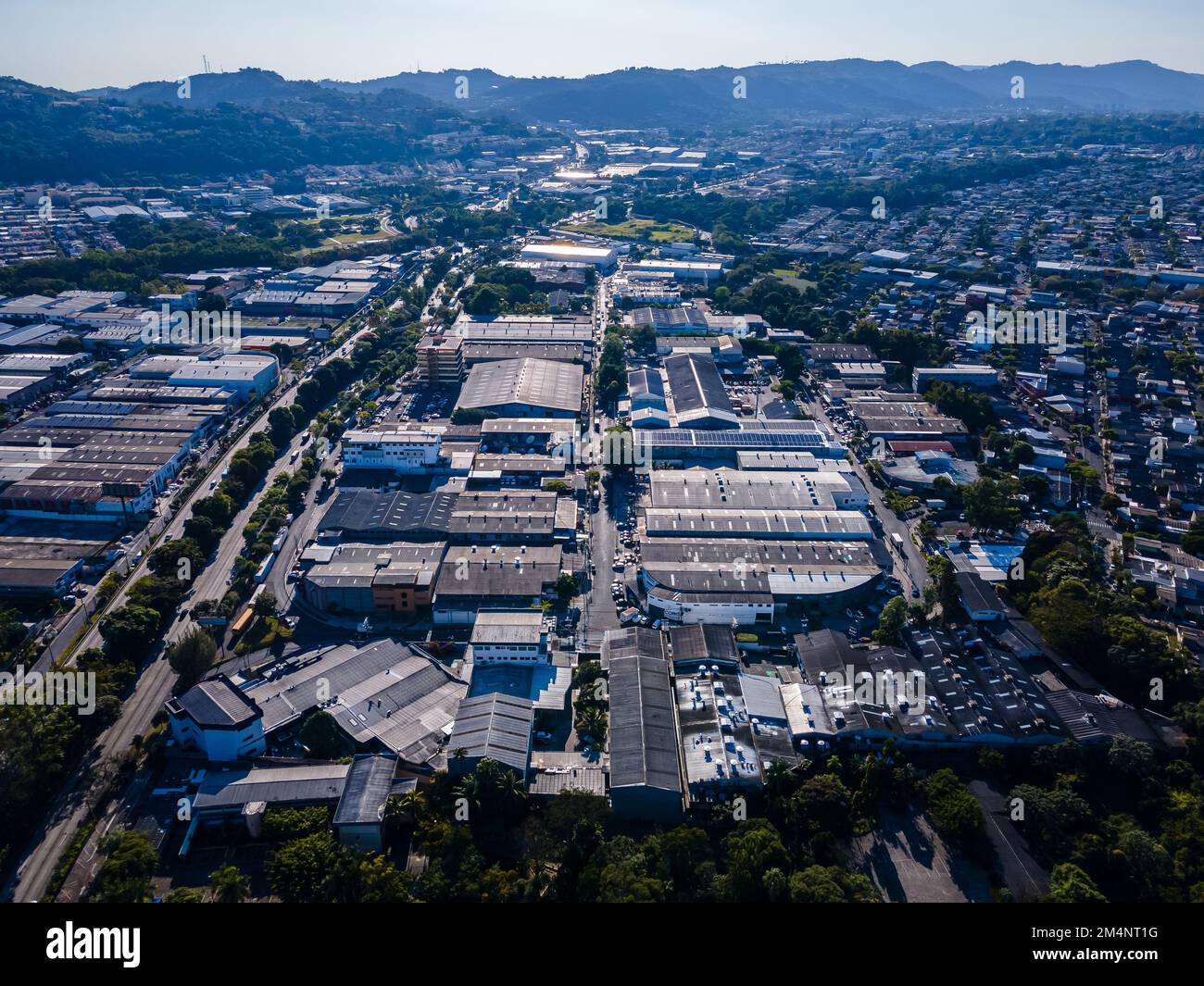 Beautiful aerial view of the city and buildings of Tegucigalpa in ...