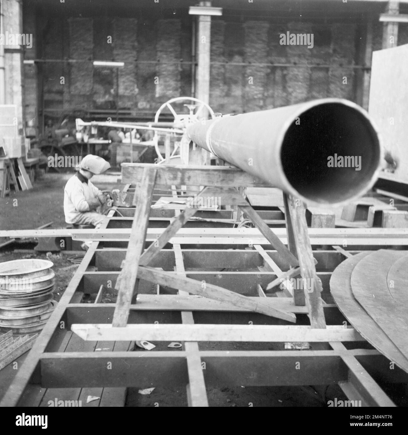 Launching of Sub-Chaser P-5. Photographs of Marshall Plan Programs ...