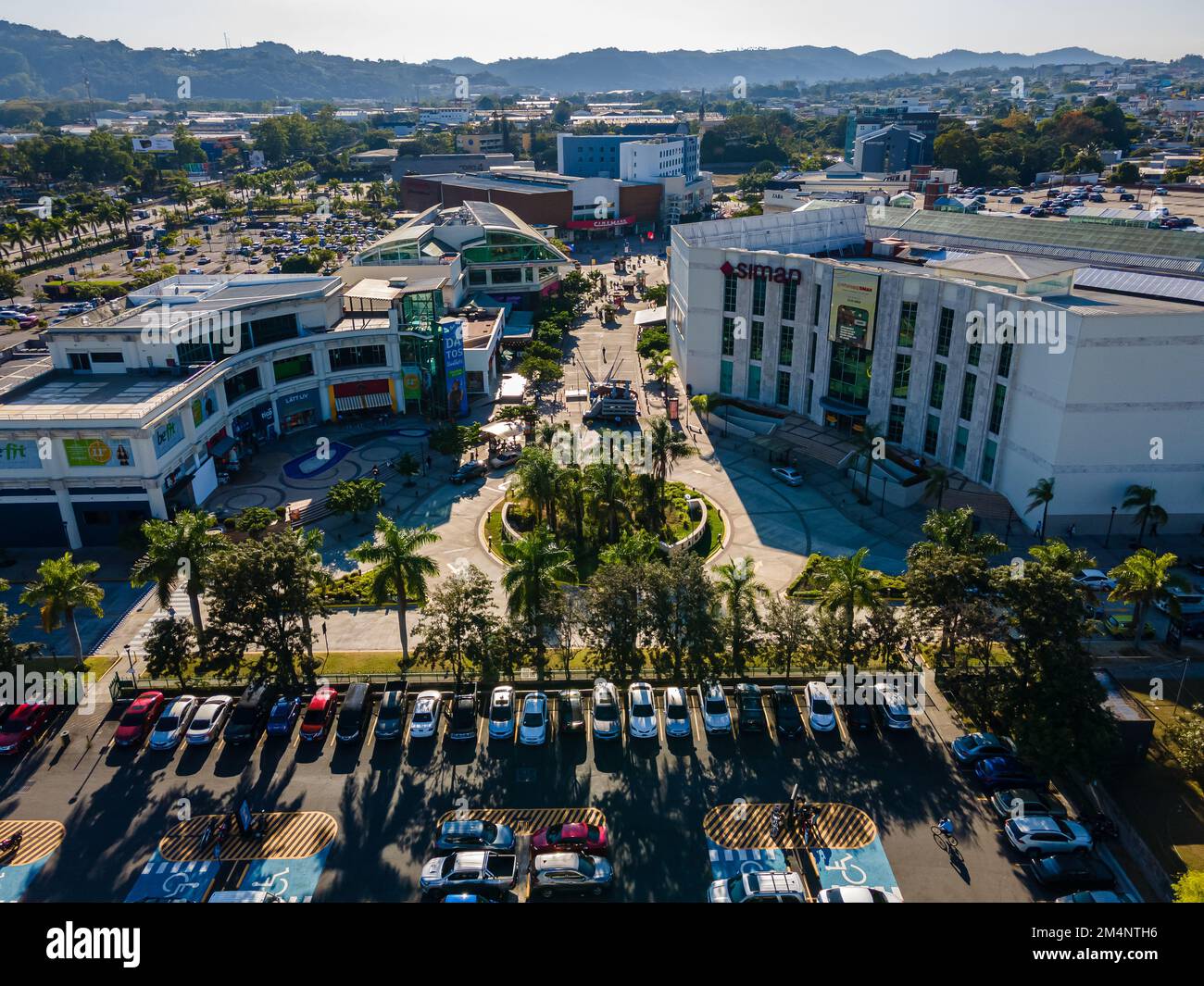 Beautiful aerial view of the city and buildings of Tegucigalpa in ...