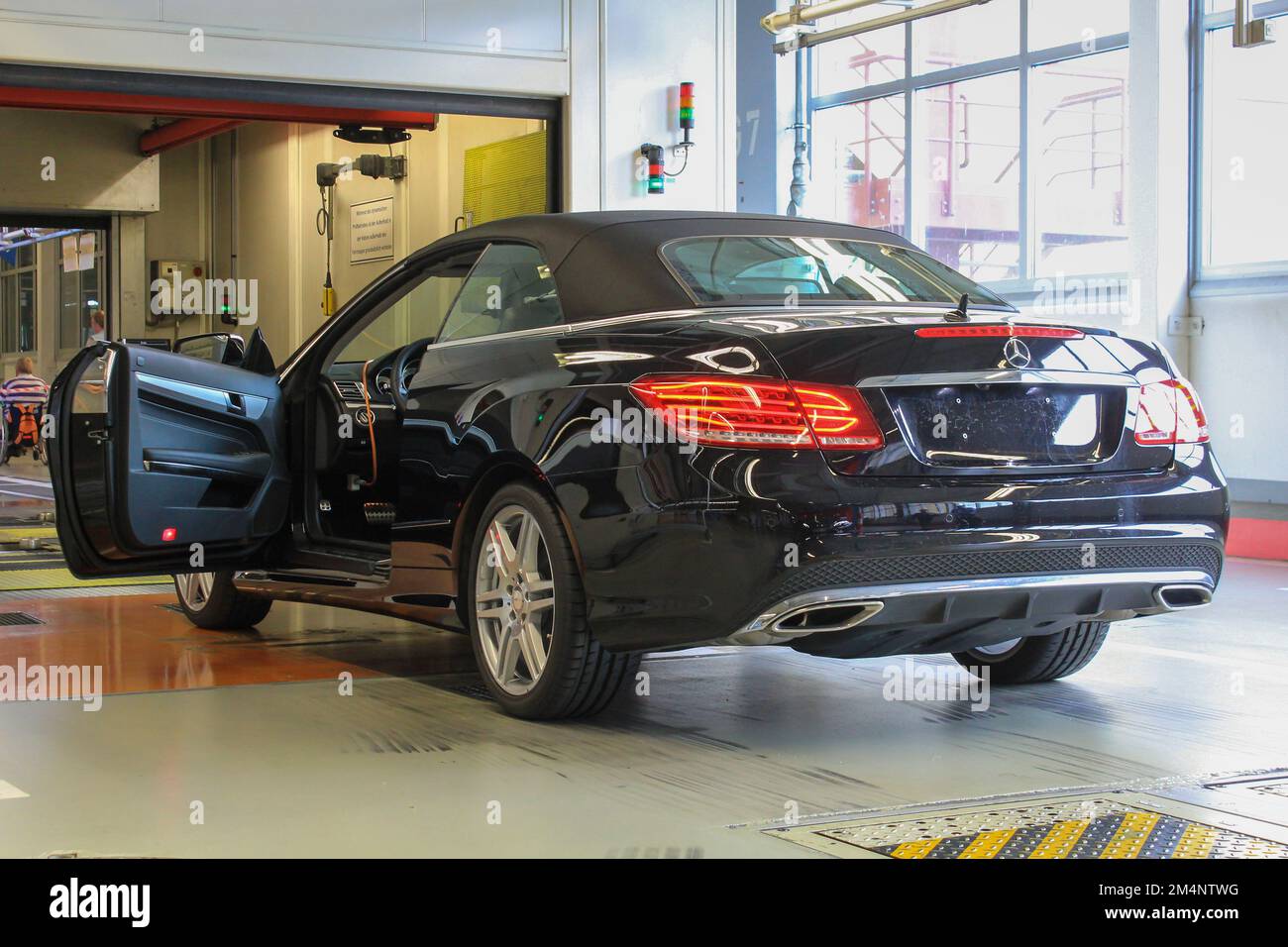 Bremen, Germany 2013. Mercedes Benz car waiting in front of the ...