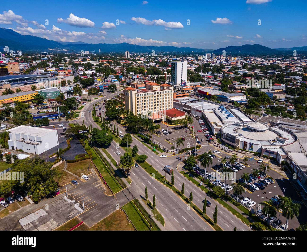 Beautiful aerial view of the city and buildings of Tegucigalpa in ...