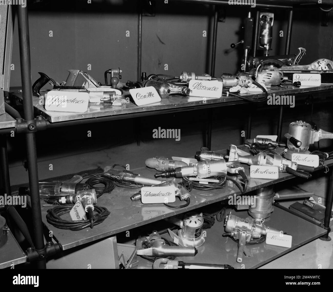 Power Hand-Tool Exhibit Shows Productivity Methods. Photographs of ...
