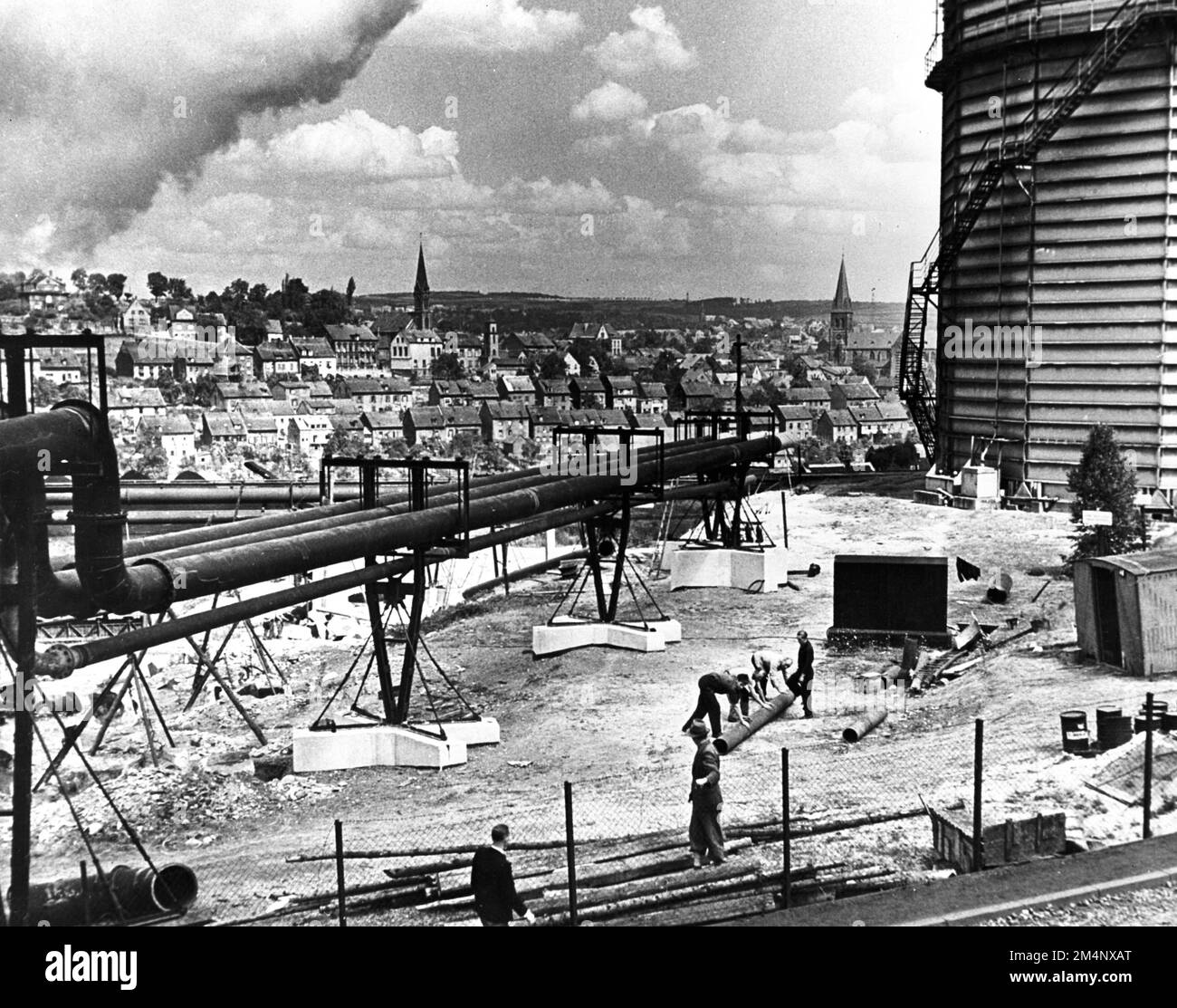 Natural Gas Piped From SAAR Coal Mine. Photographs of Marshall Plan ...