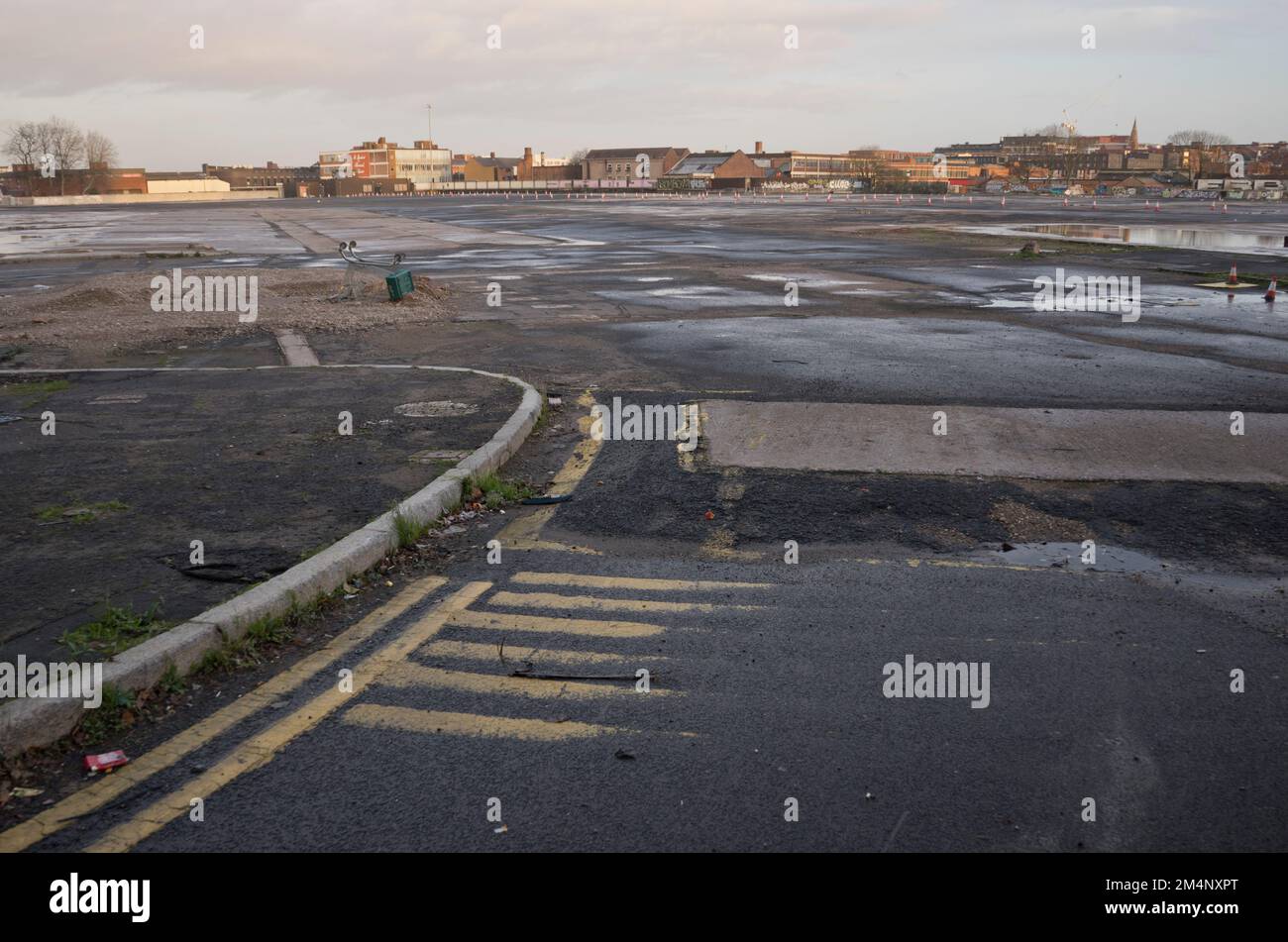 Empty wasteland after buildings demolished to give way to HS2 fast rail ...