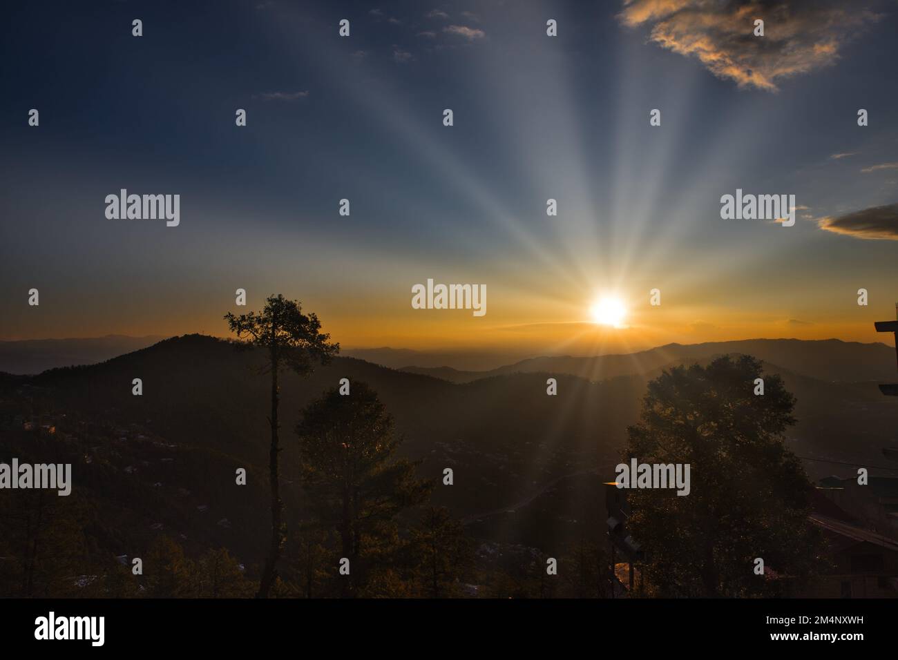 A beautiful view of a Jhika Gali during night in Pakistan Stock Photo ...