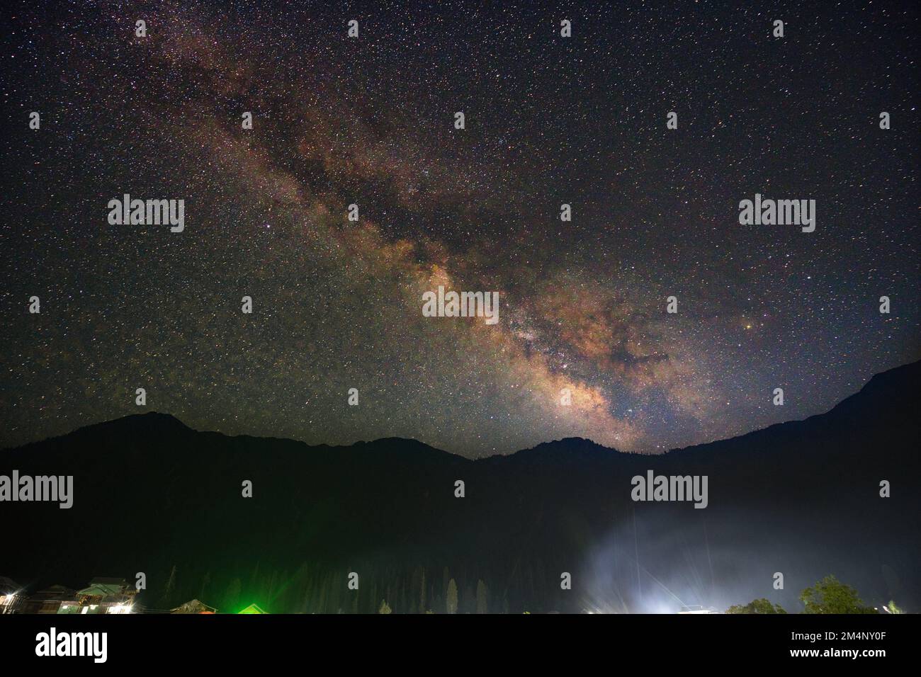 A beautiful view of a night sky in Arang Kel in Pakistan Stock Photo ...