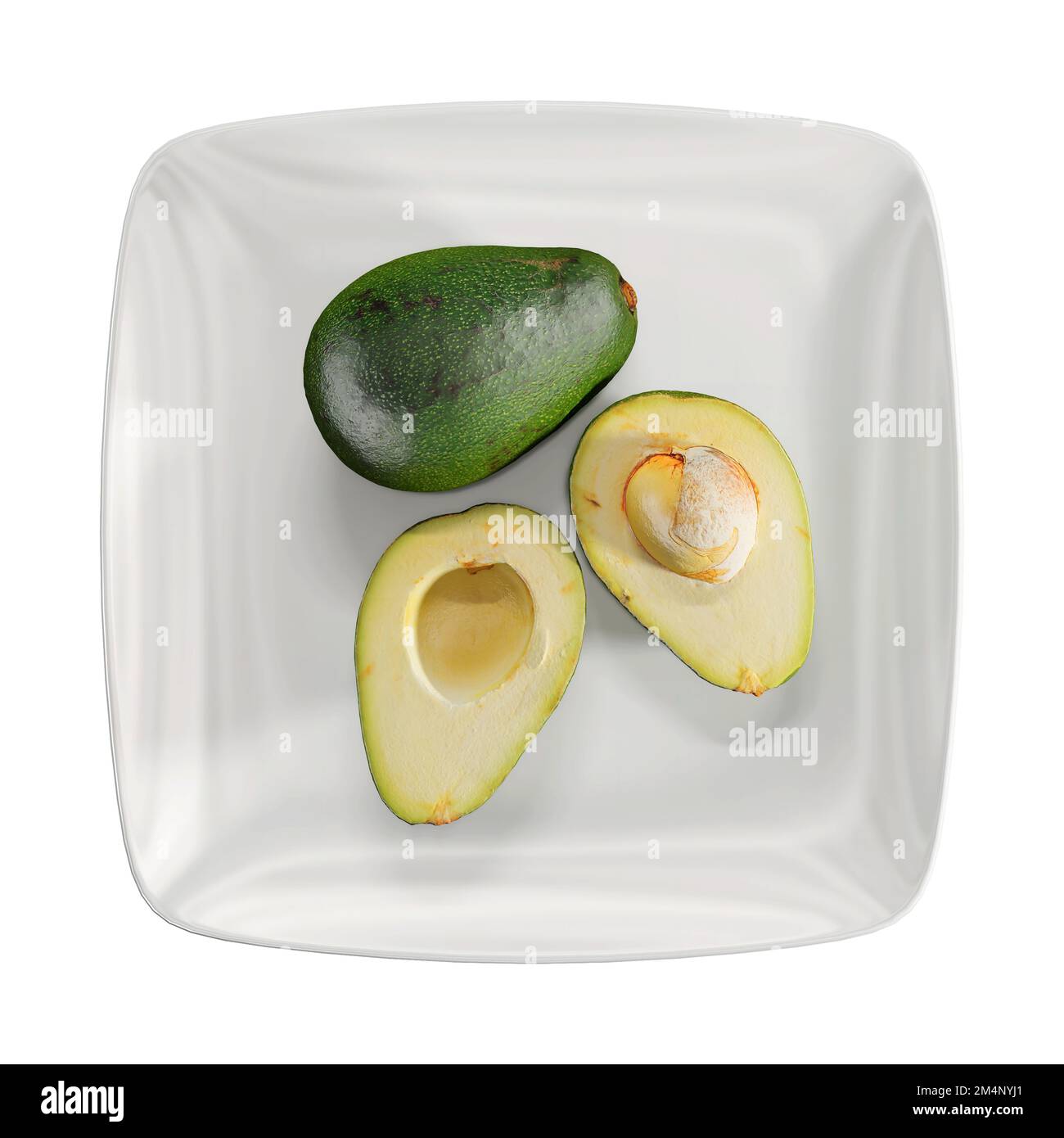 Top view sliced avocado Cut Out Stock Images & Pictures - Alamy