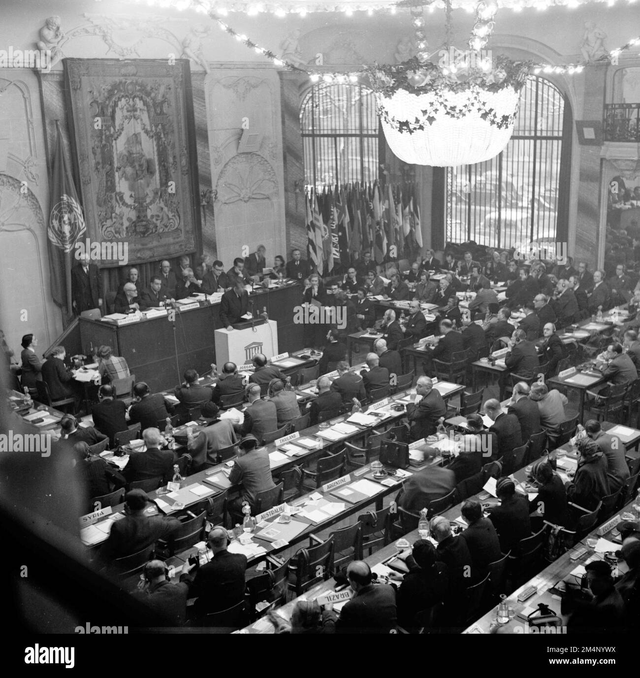 UNESCO General Conference, Nov, 1952. Photographs of Marshall Plan ...