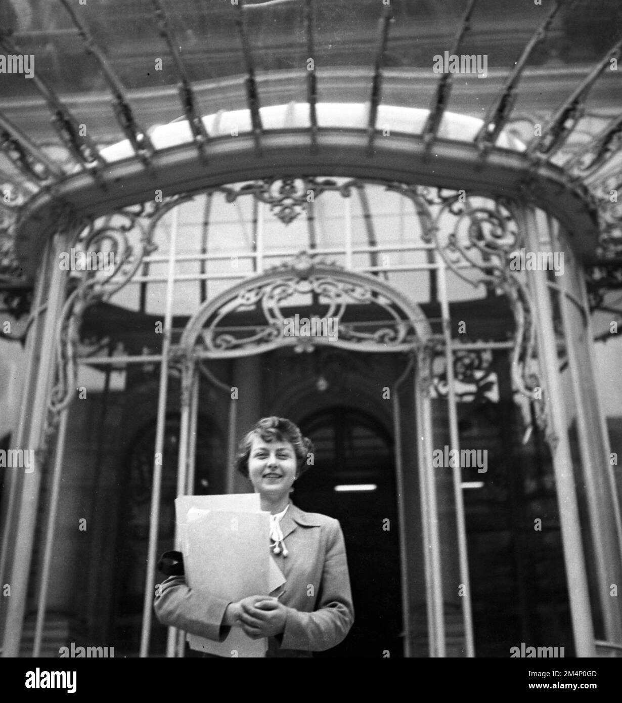 Nelly Sawshuck, showing technical films for ECA. Photographs of ...