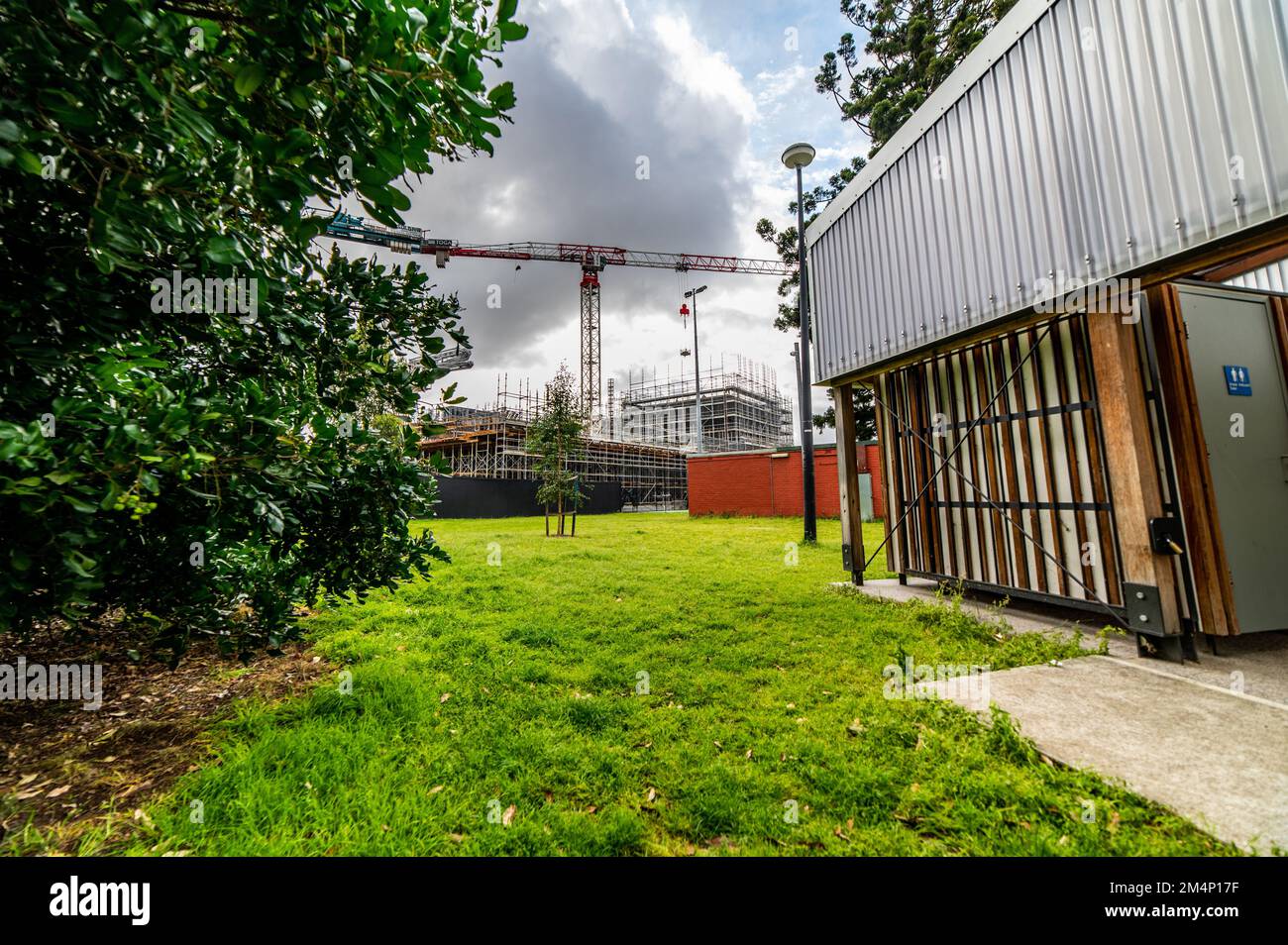 An Empty construction site of building Stock Photo - Alamy
