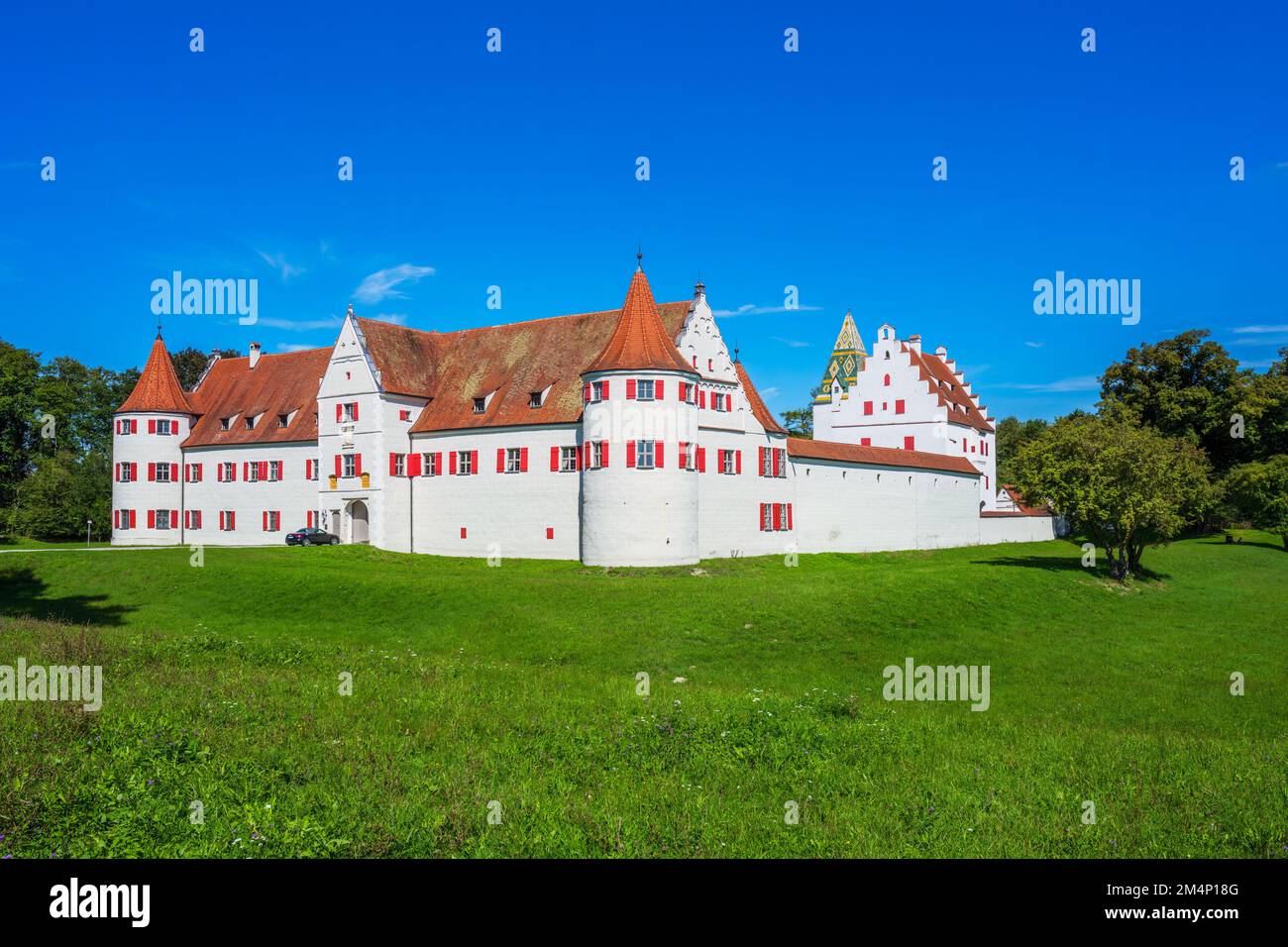NEUBURG, GERMANY - SEPTEMBER 5: The hunting lodge Gruenau casstle near ...