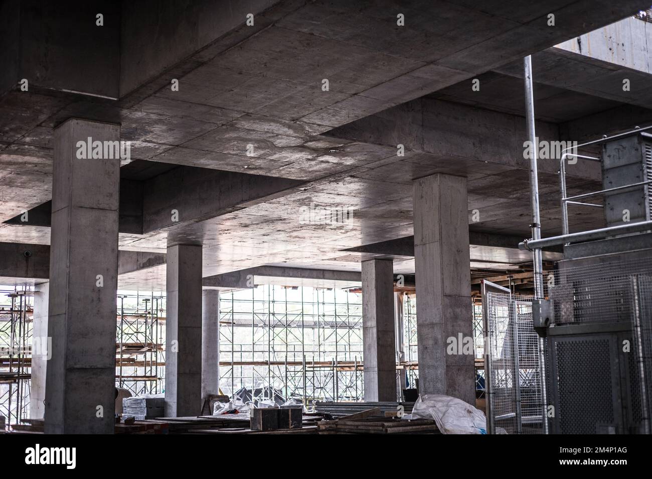 An Empty construction site of building Stock Photo - Alamy