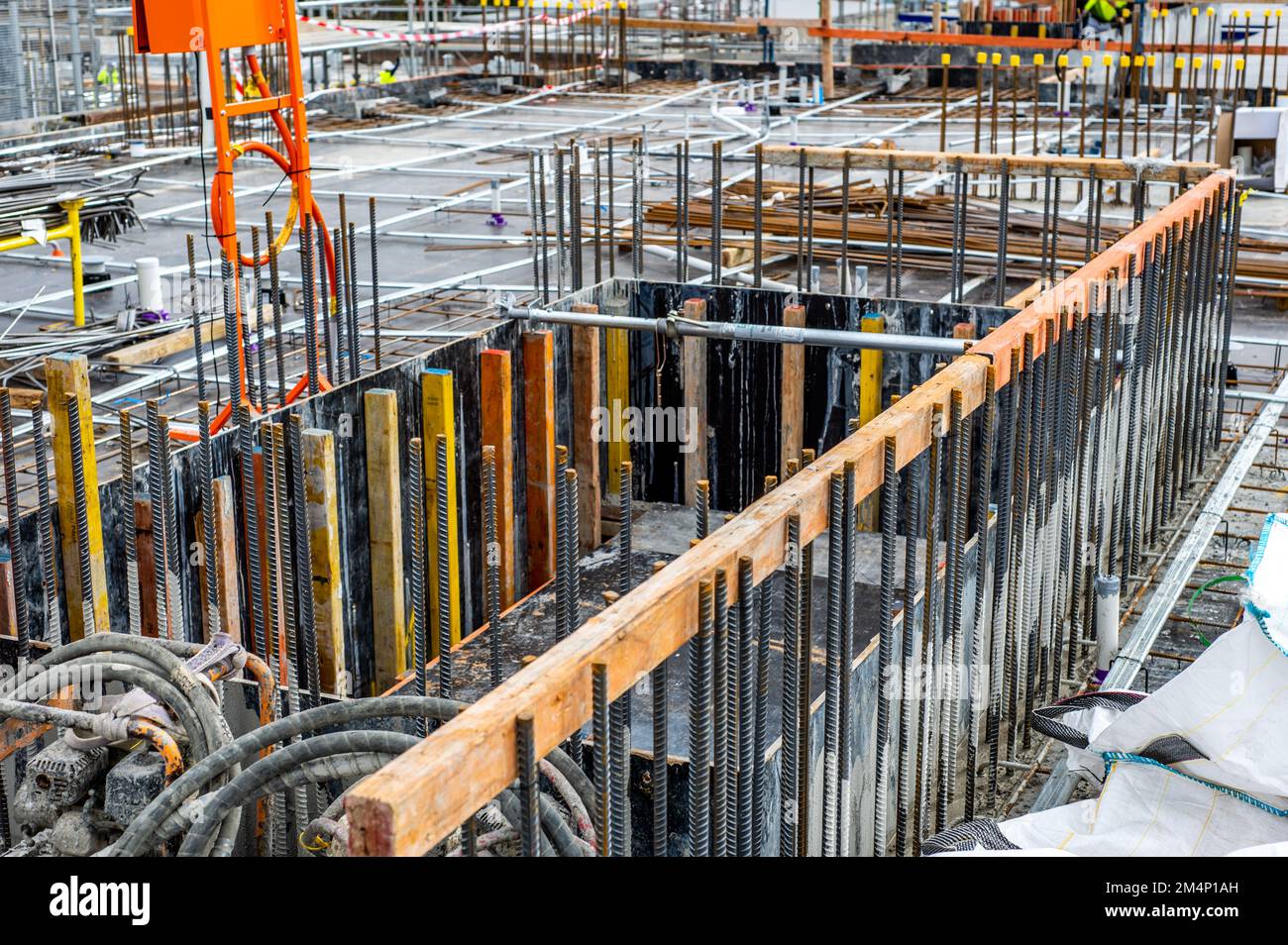 An Empty construction site of building Stock Photo - Alamy