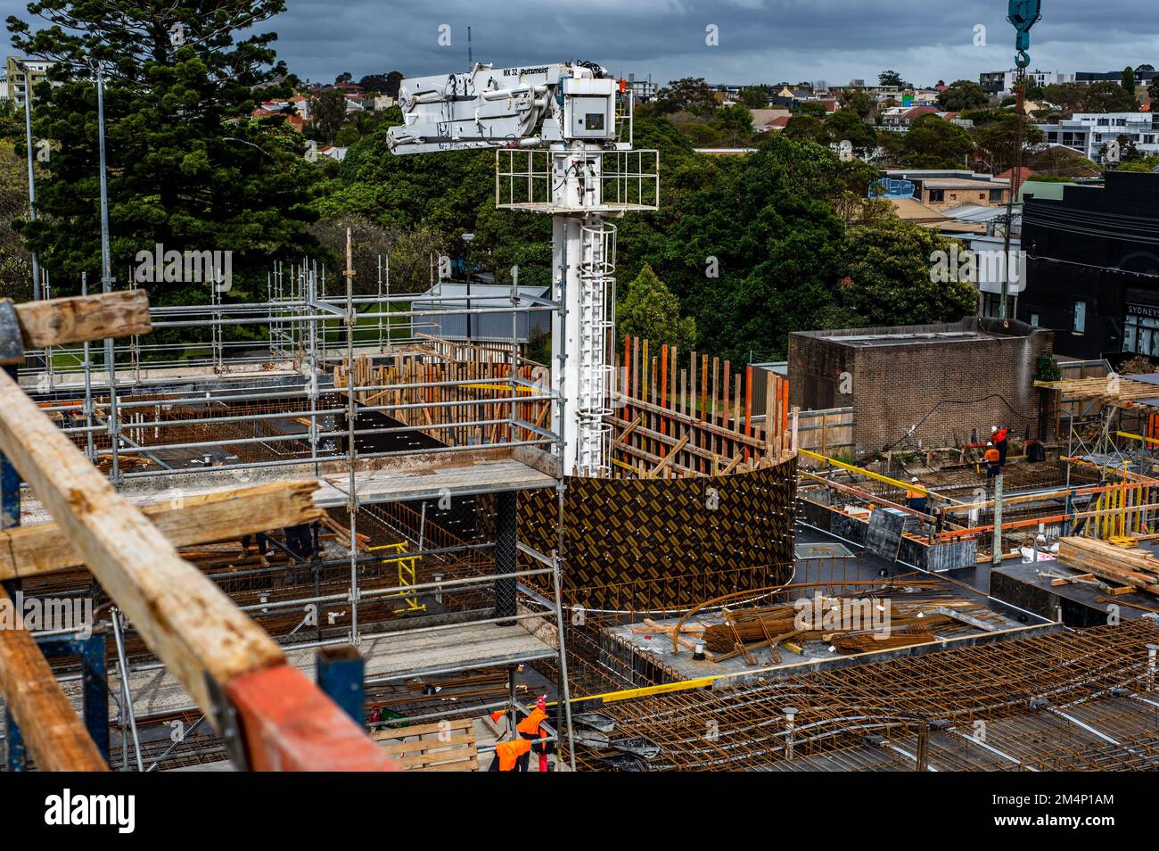 An Empty construction site of building Stock Photo - Alamy
