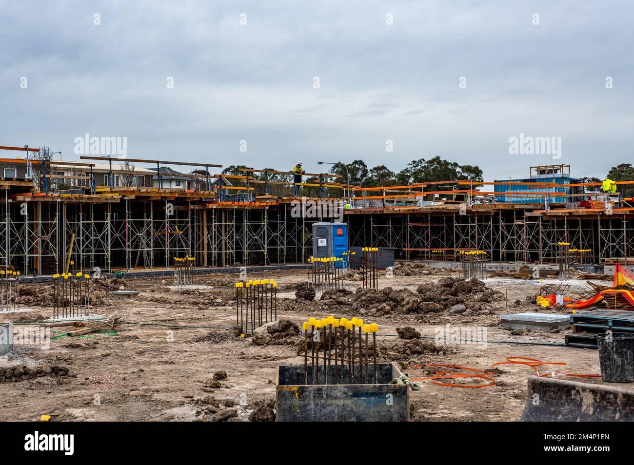An Empty construction site of building Stock Photo - Alamy
