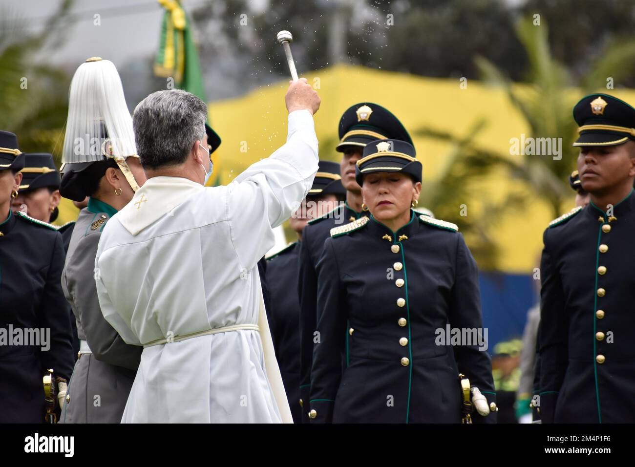 Colombia's police officials during their promotion ceremony in Bogota ...