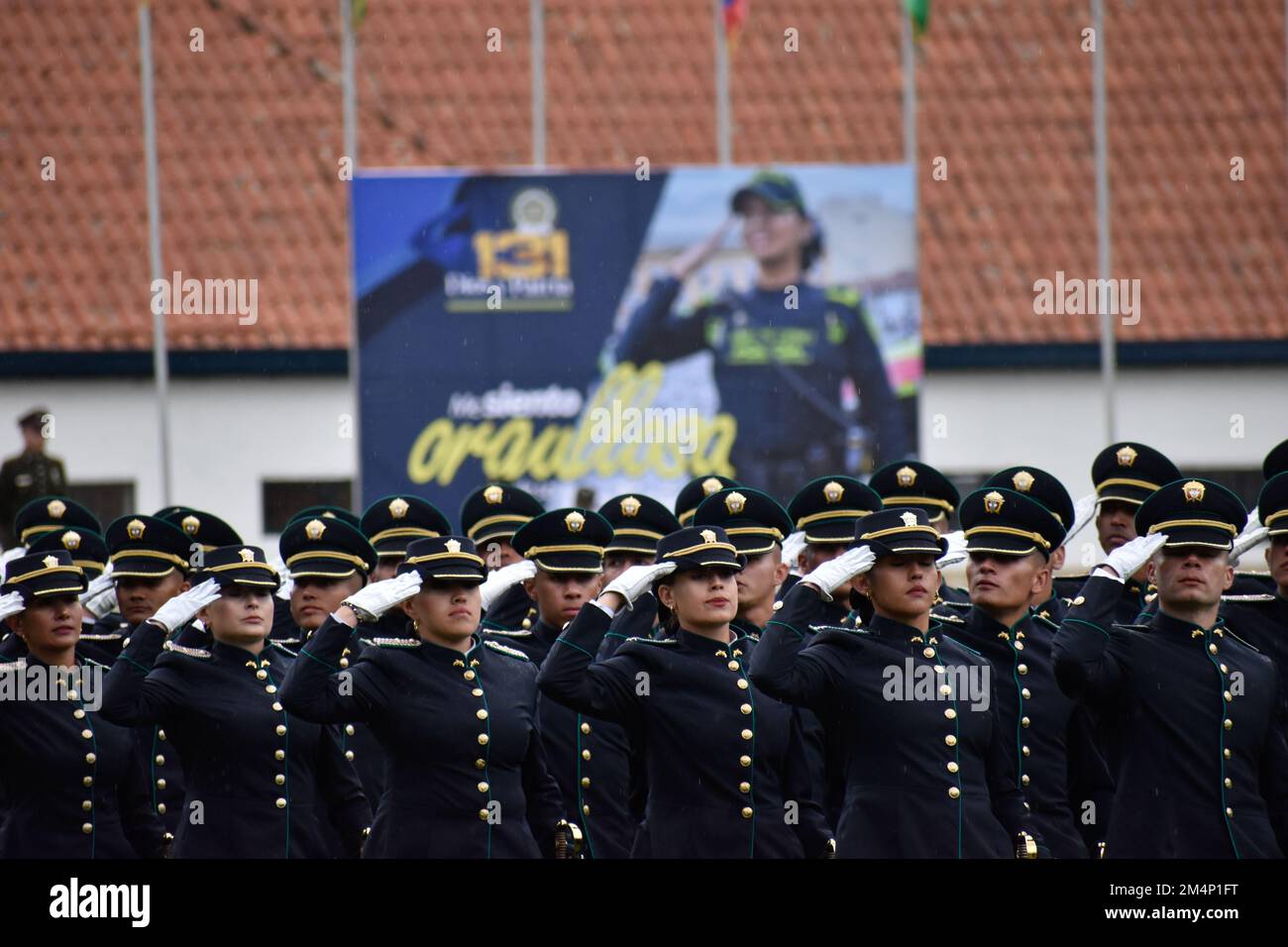 Colombia's police officials during their promotion ceremony in Bogota ...