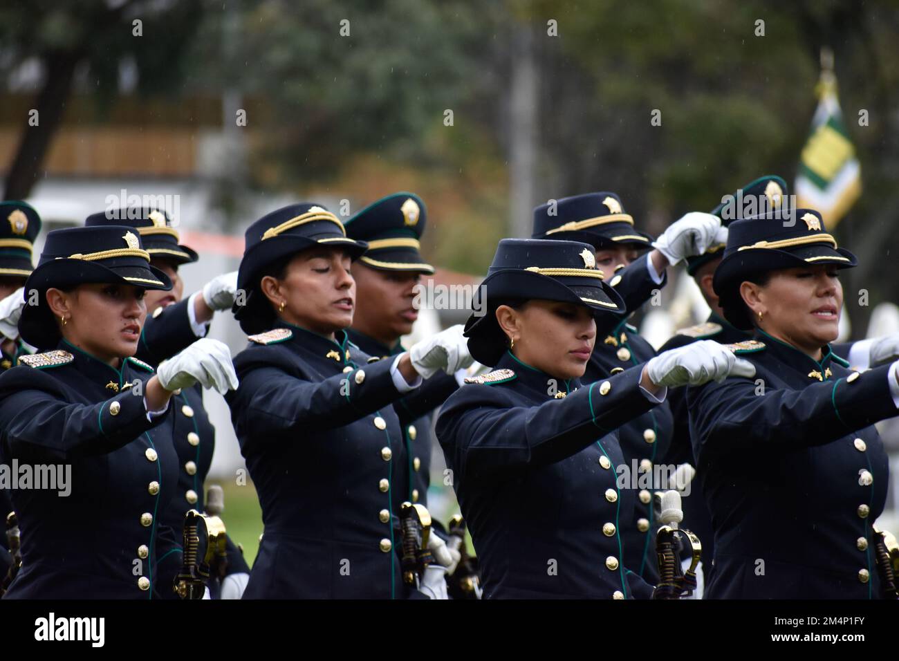 Colombia's police officials during their promotion ceremony in Bogota ...