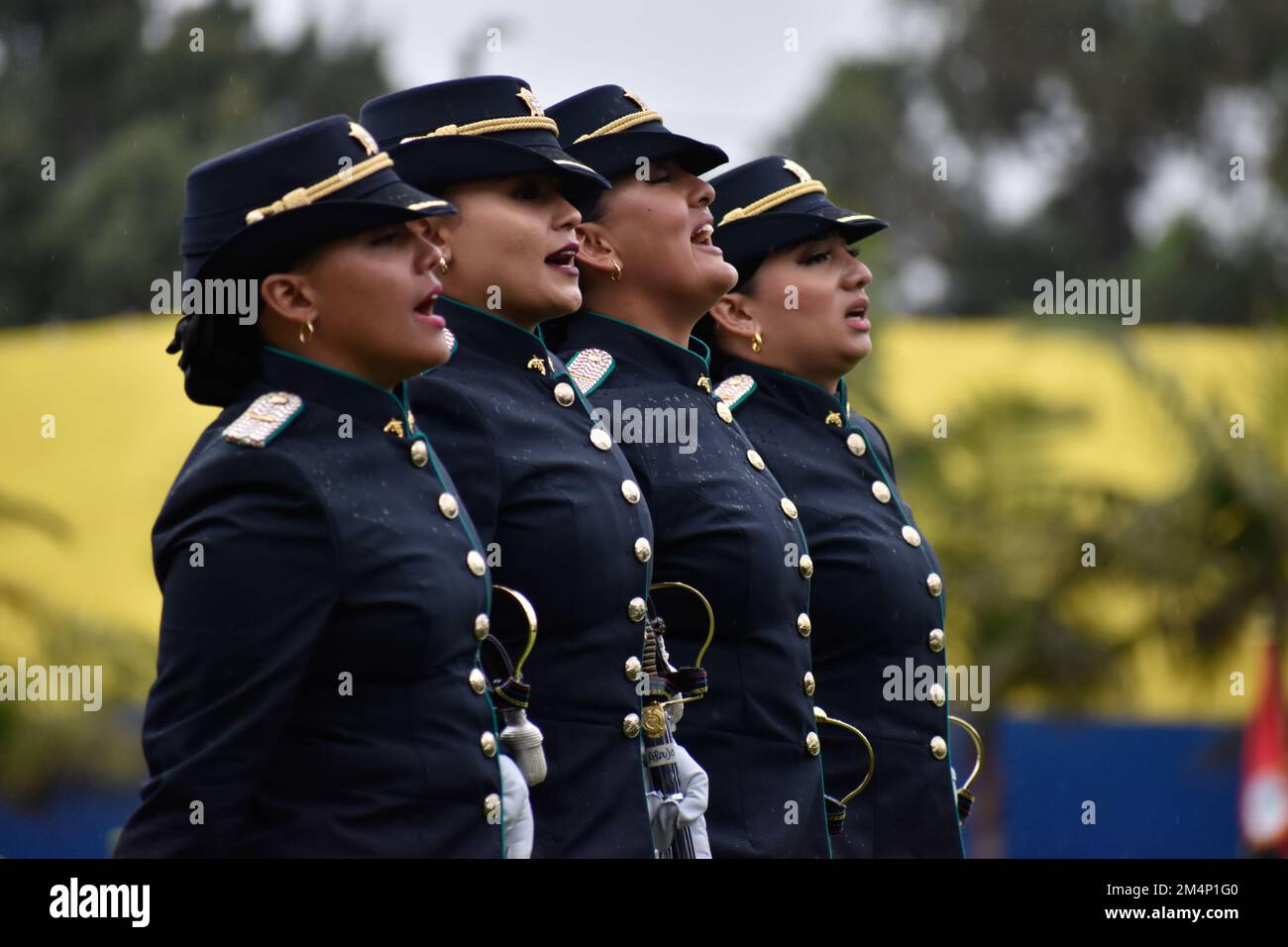 Colombia's police officials during their promotion ceremony in Bogota ...