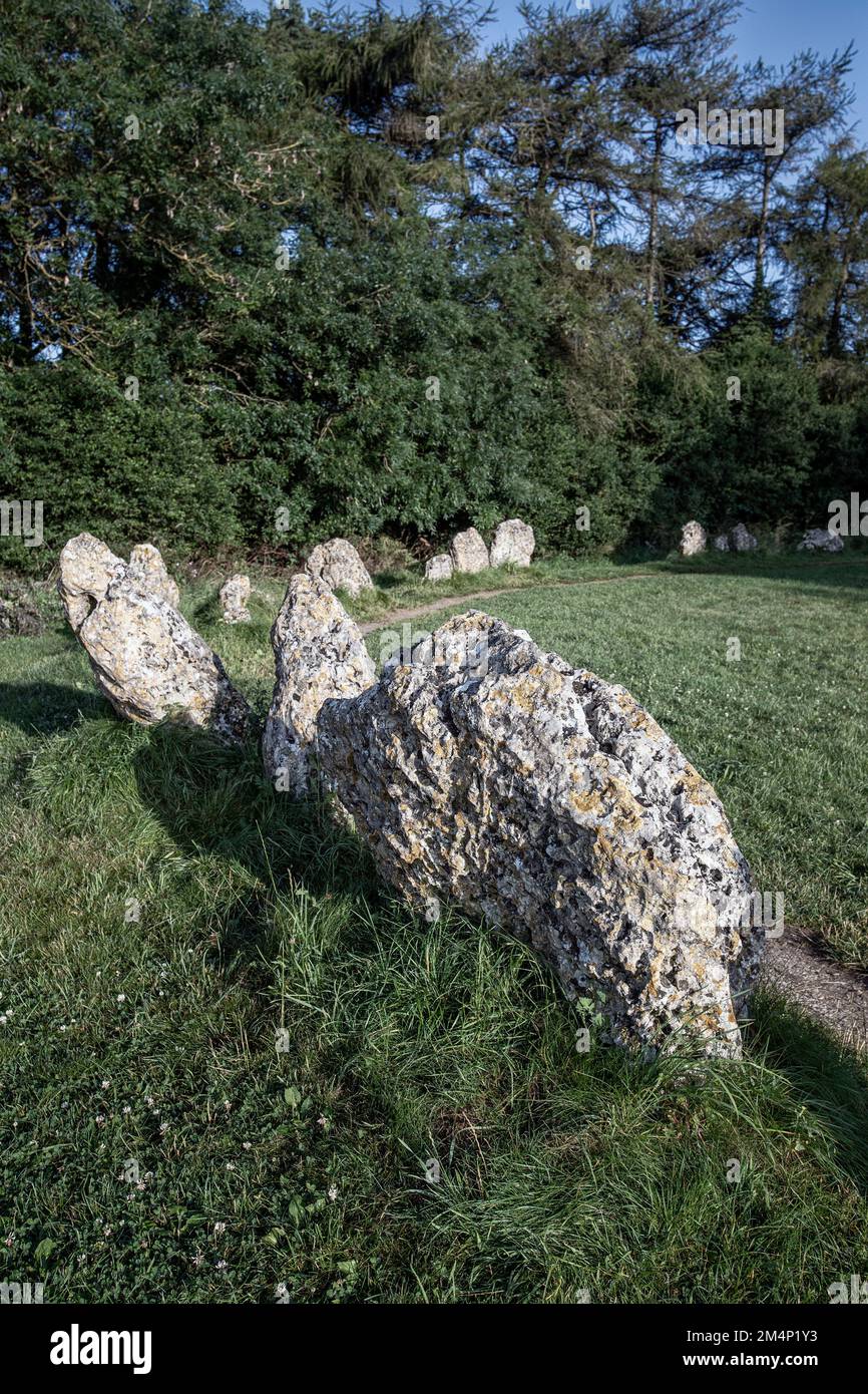 The Rollright Stones near the village of Long Compton on the borders of ...