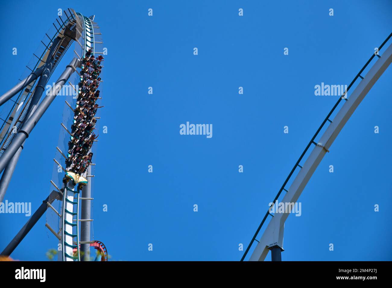 Valencia, spain - May 20, 2022: A tall, slender metal structure ...