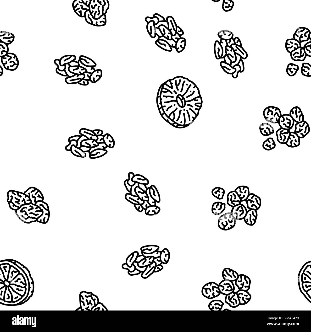 dried fruit healthy snack vector seamless pattern Stock Vector Image ...