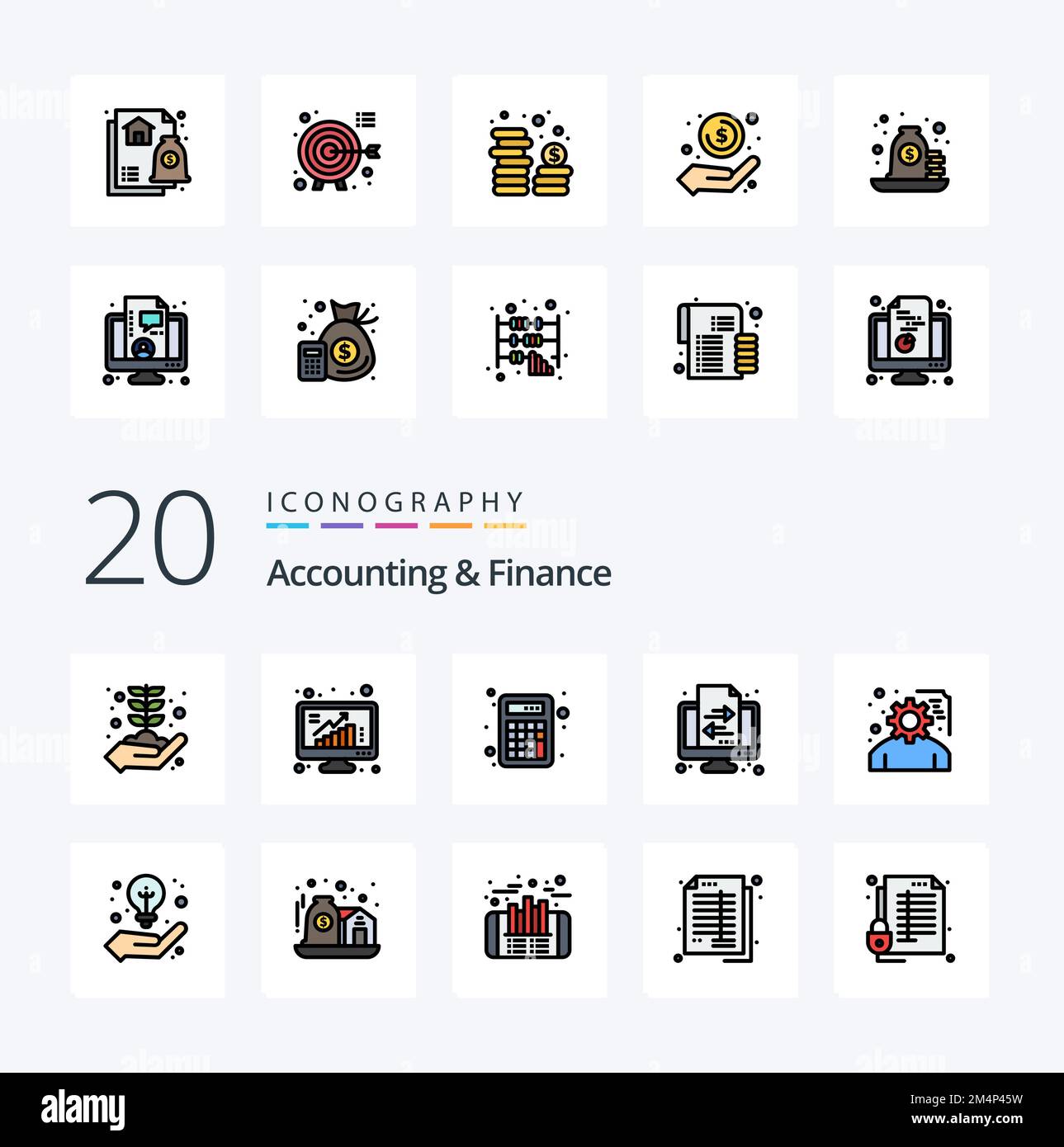 20 Accounting And Finance Line Filled Color icon Pack like development ... 20 Accounting And Finance Line Filled Color icon Pack like development ...
