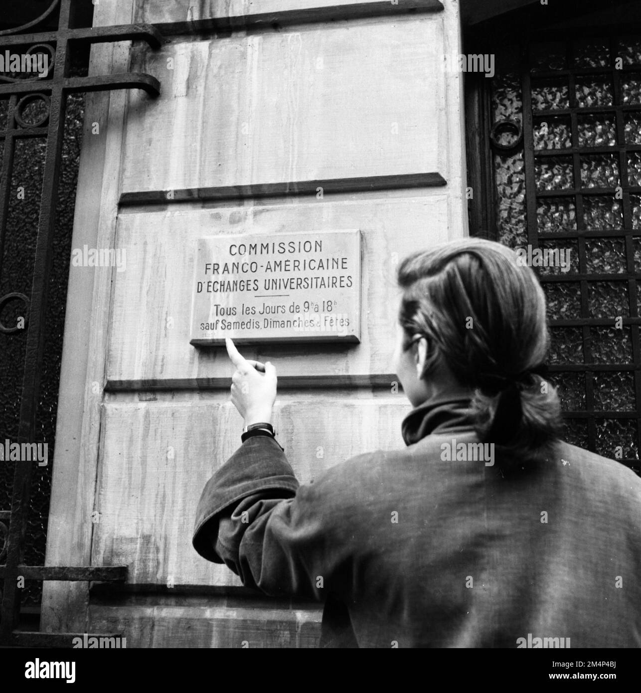 Fulbright Commission Office, Rue Chardin, Paris. Photographs of Marshall Plan Programs, Exhibits ...