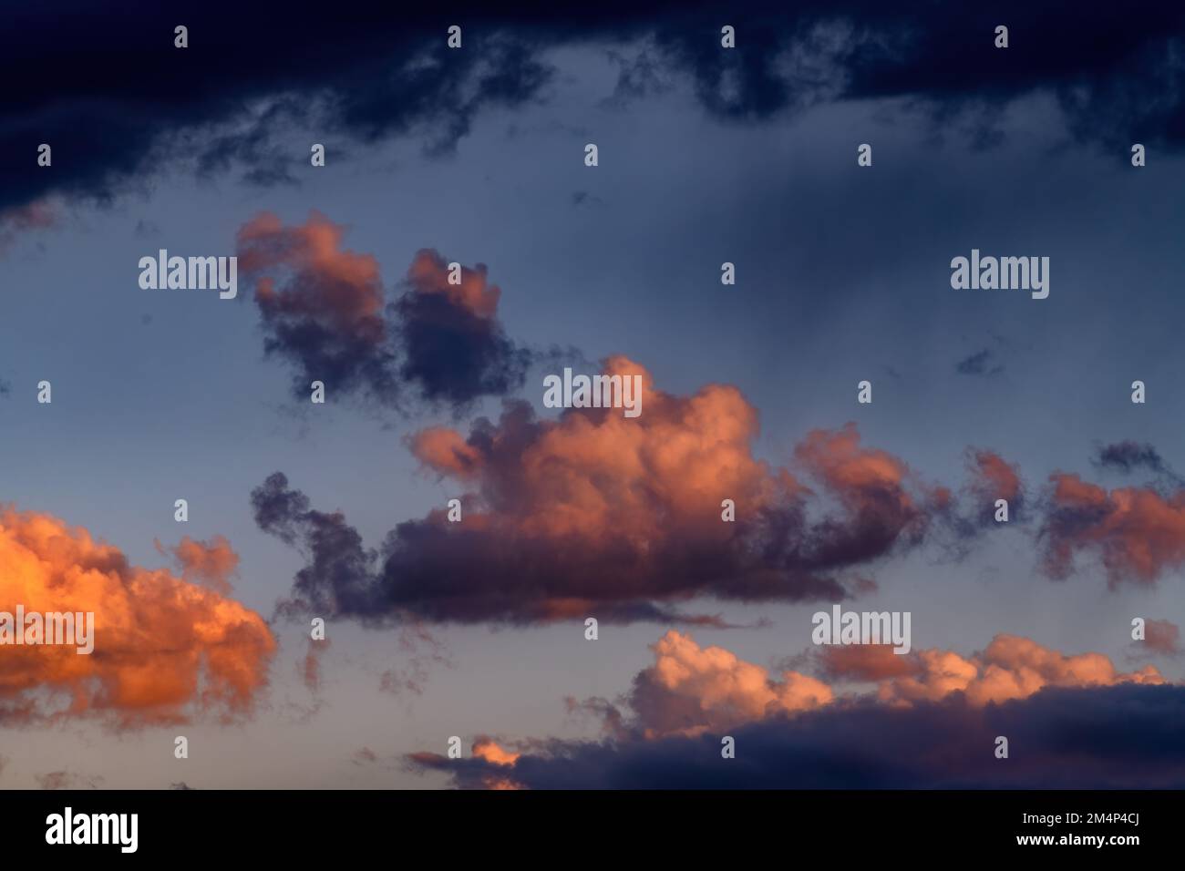Painted sky and clouds with the colors of morning Stock Photo - Alamy
