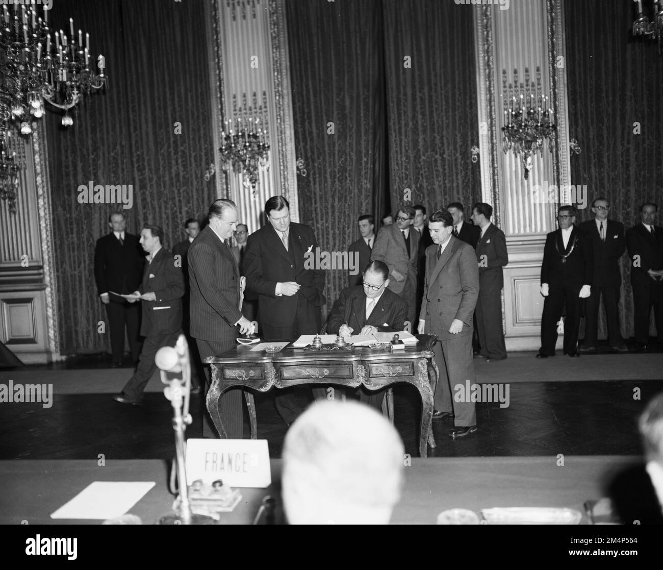 Schuman Plan Treaty Signed. Photographs of Marshall Plan Programs ...