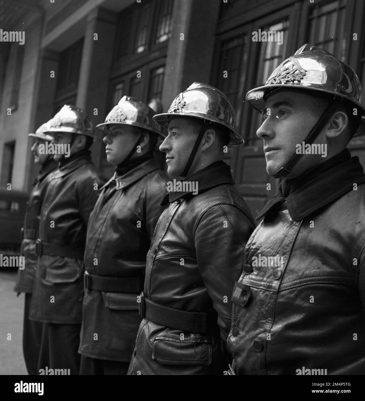 Firemen in Paris Headquarters. Photographs of Marshall Plan Programs ...