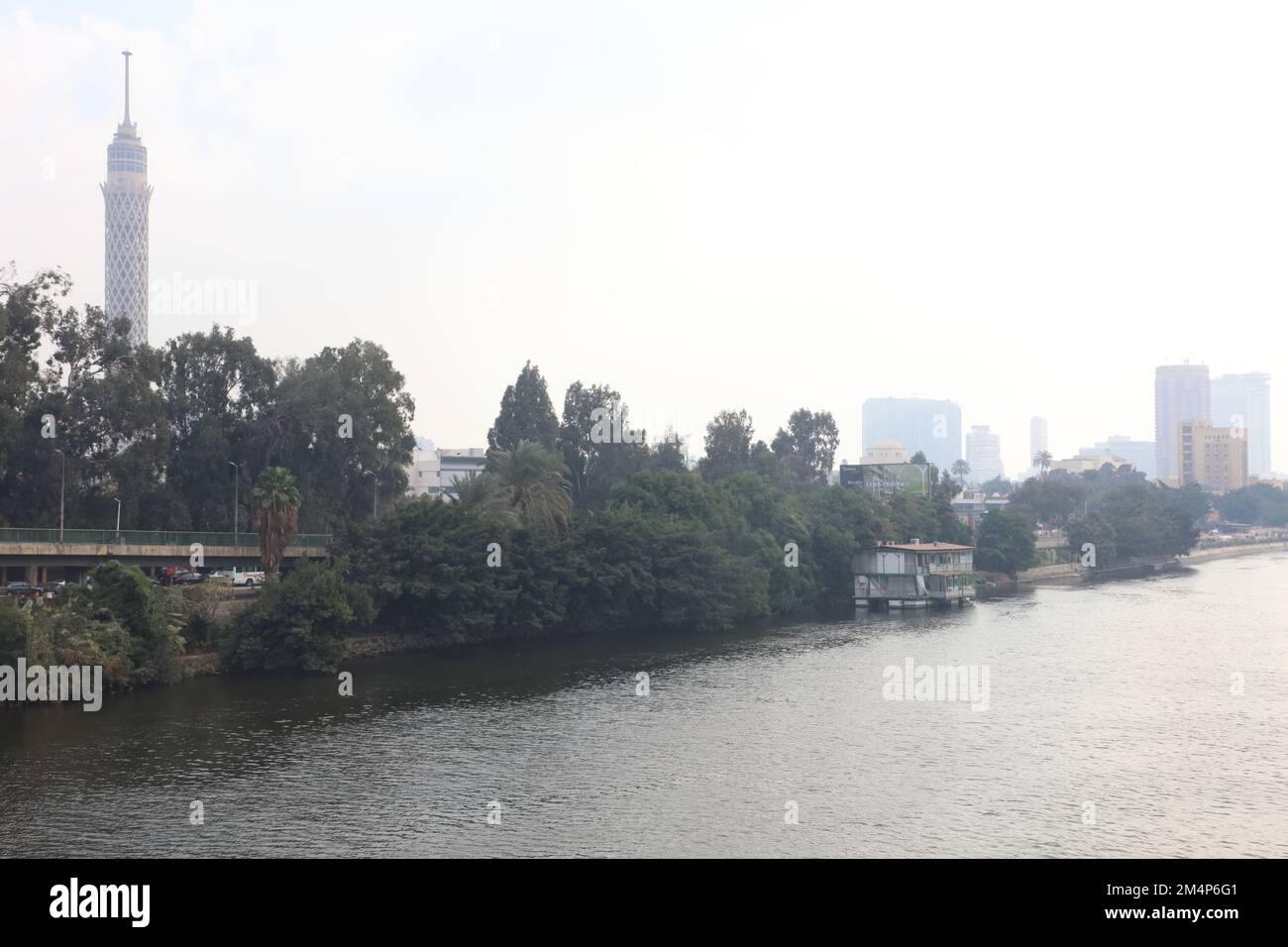 Cairo Tower, The Nile river, and Buildings Stock Photo - Alamy
