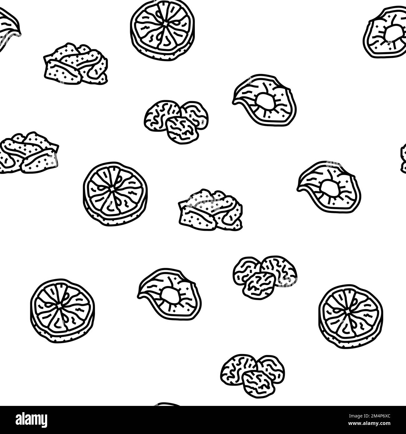 dried fruit healthy snack vector seamless pattern Stock Vector Image ...