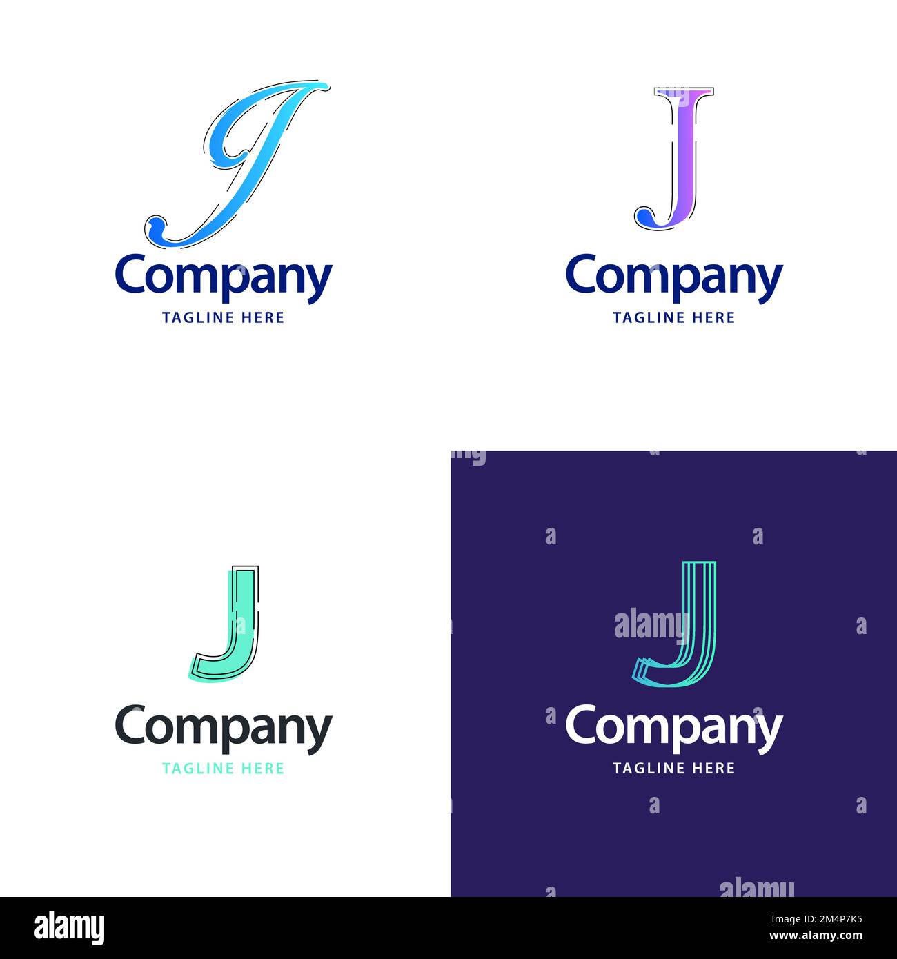 J minimalistic logo hi-res stock photography and images - Alamy