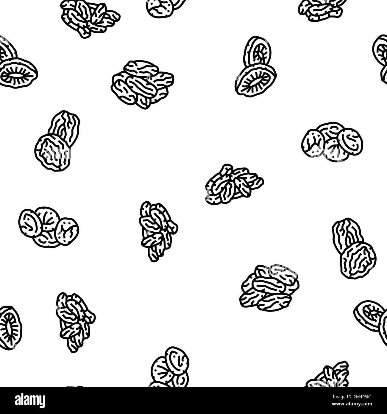 Dried Fruit Healthy Snack Vector Seamless Pattern Stock Vector Image And Art Alamy