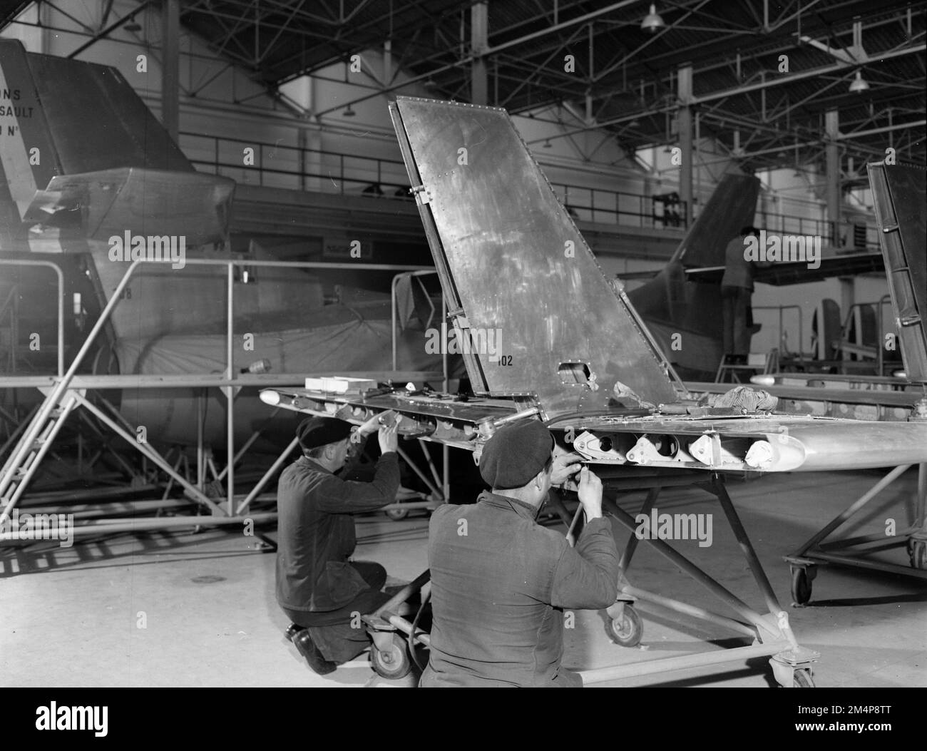 Marcel Dassault Aircraft Assembly Factory. Photographs of Marshall Plan ...