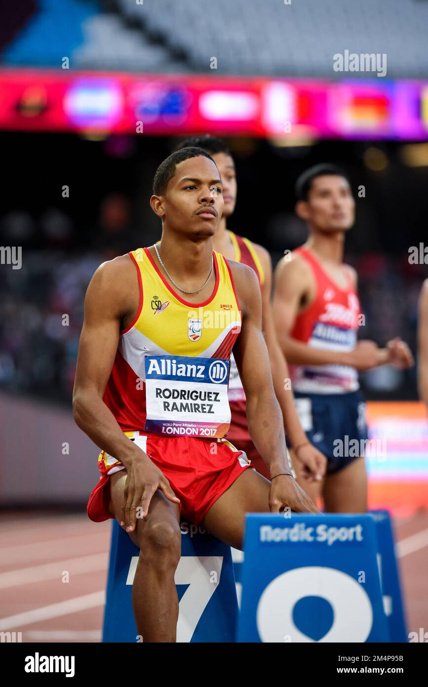 Deliber Rodriguez Ramirez before competing in the T20 800m final in the ...