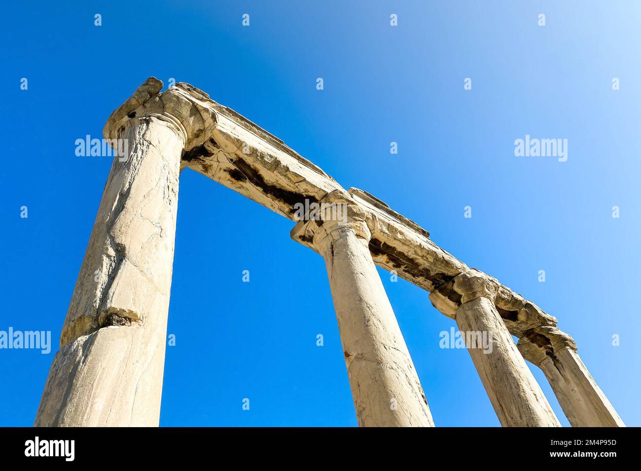 Detailed view of the architecture of the west facade of the Library of ...