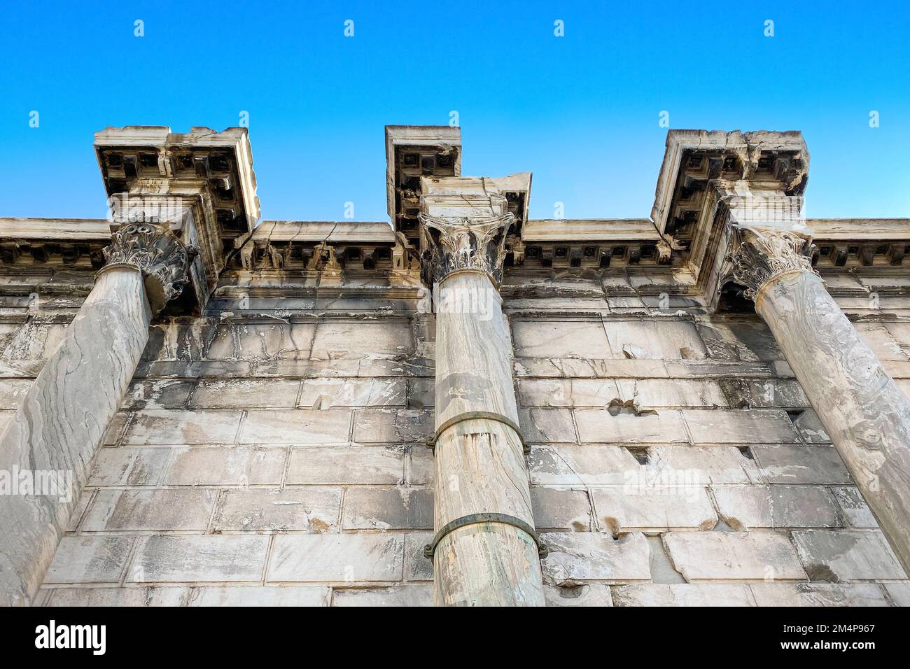 Detailed view of the architecture of the west facade of the Library of ...