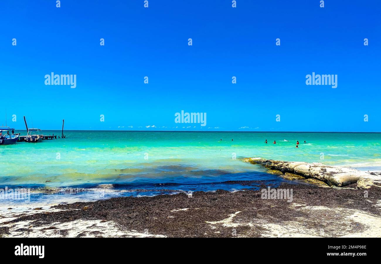 Holbox Mexico 16. May 2022 Panorama landscape view on beautiful Holbox ...