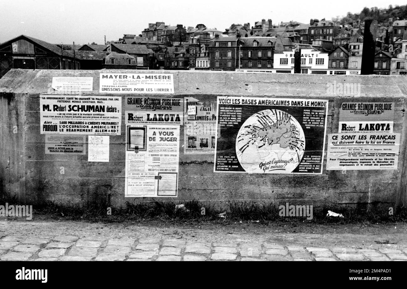 Communist Posters at Honfleur. Photographs of Marshall Plan Programs ...