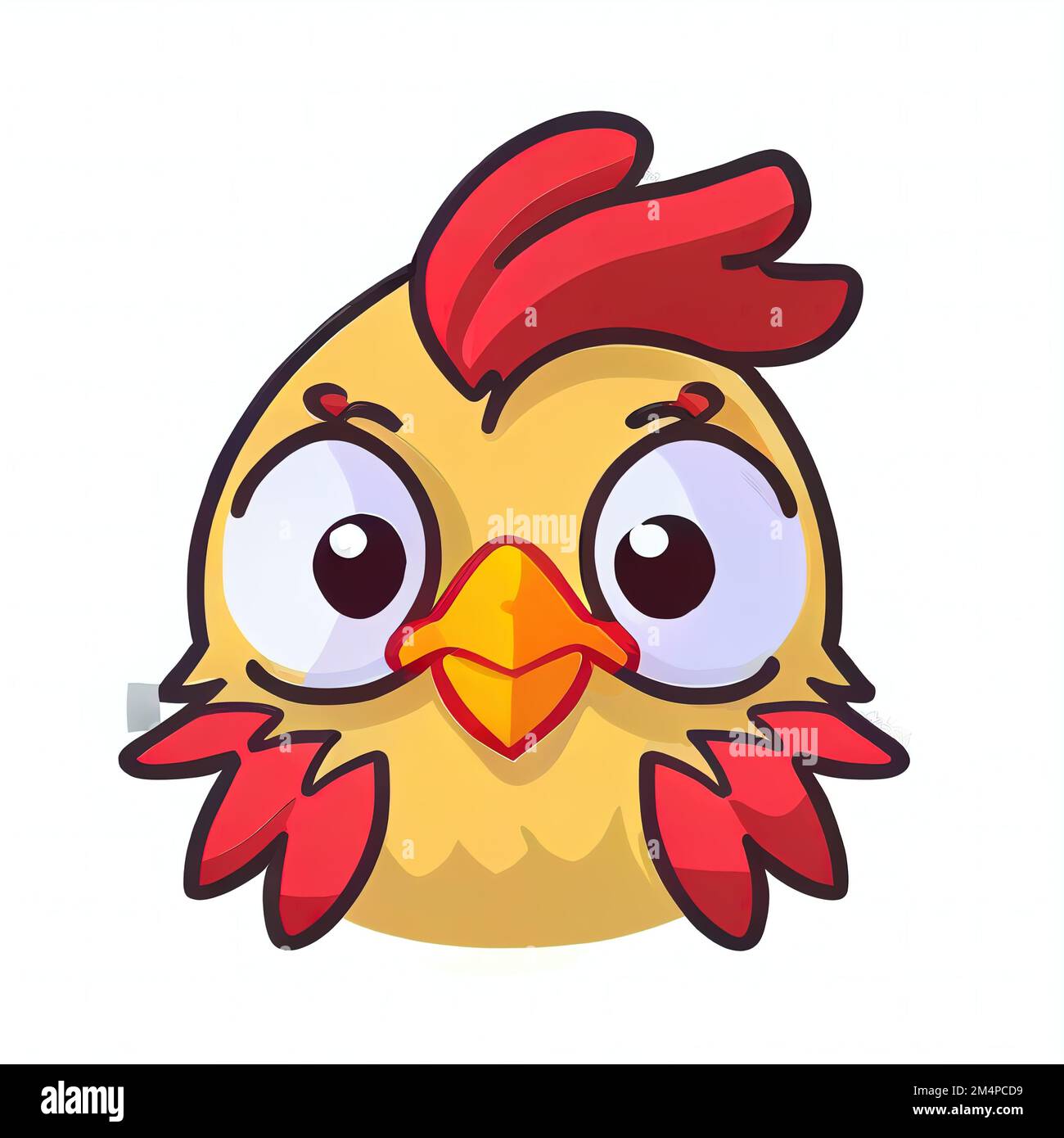 Cartoon Chicken Head Cut Off
