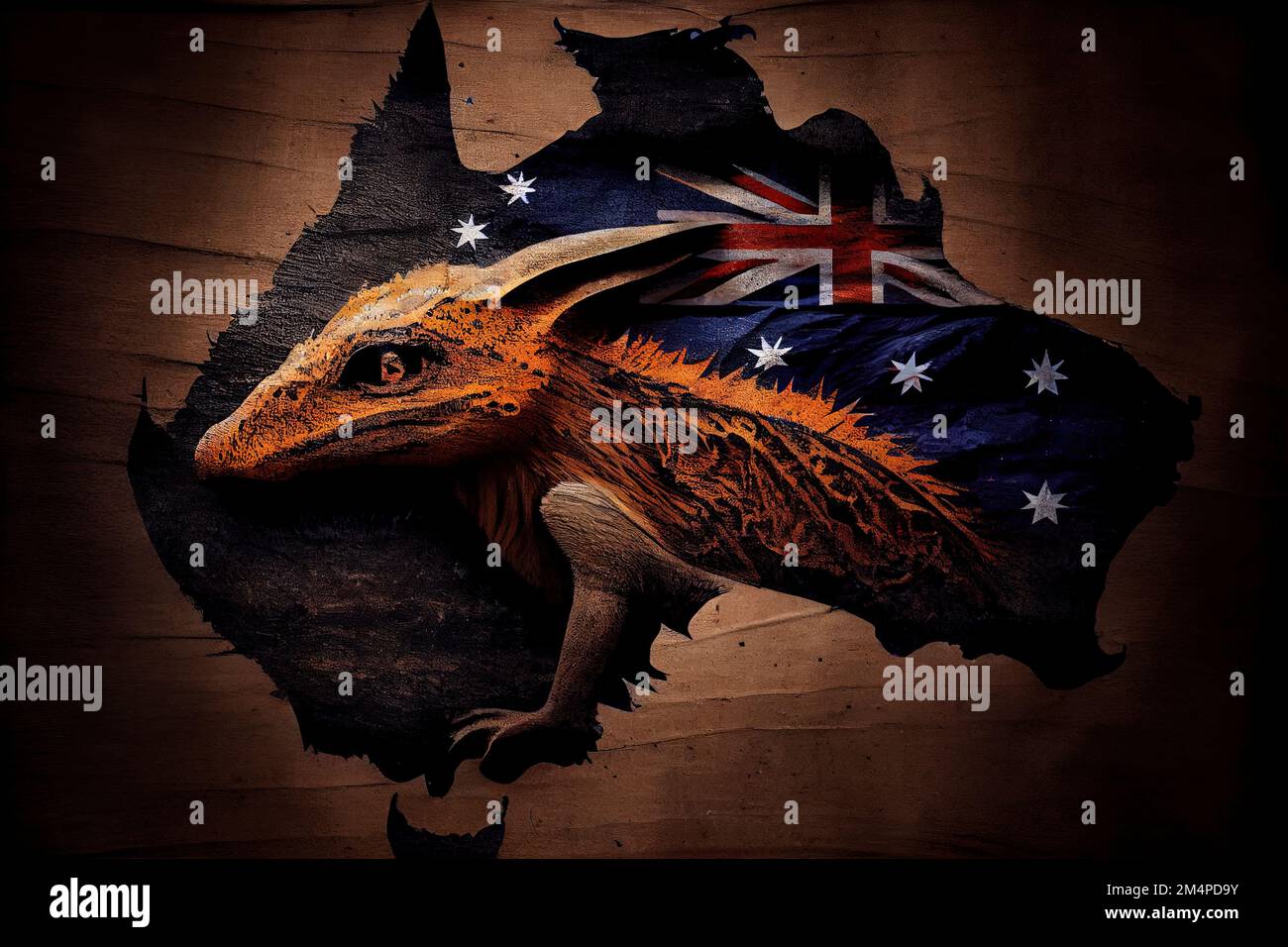Australia lizard art hi-res stock photography and images - Alamy