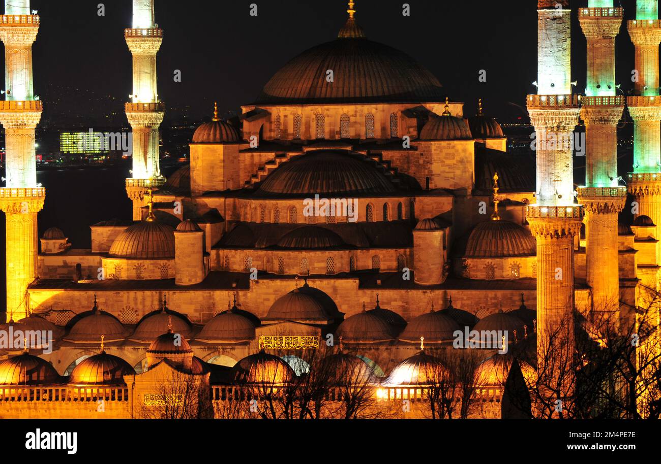 Located in Istanbul, Turkey, the Blue Mosque was built between 1609 and ...