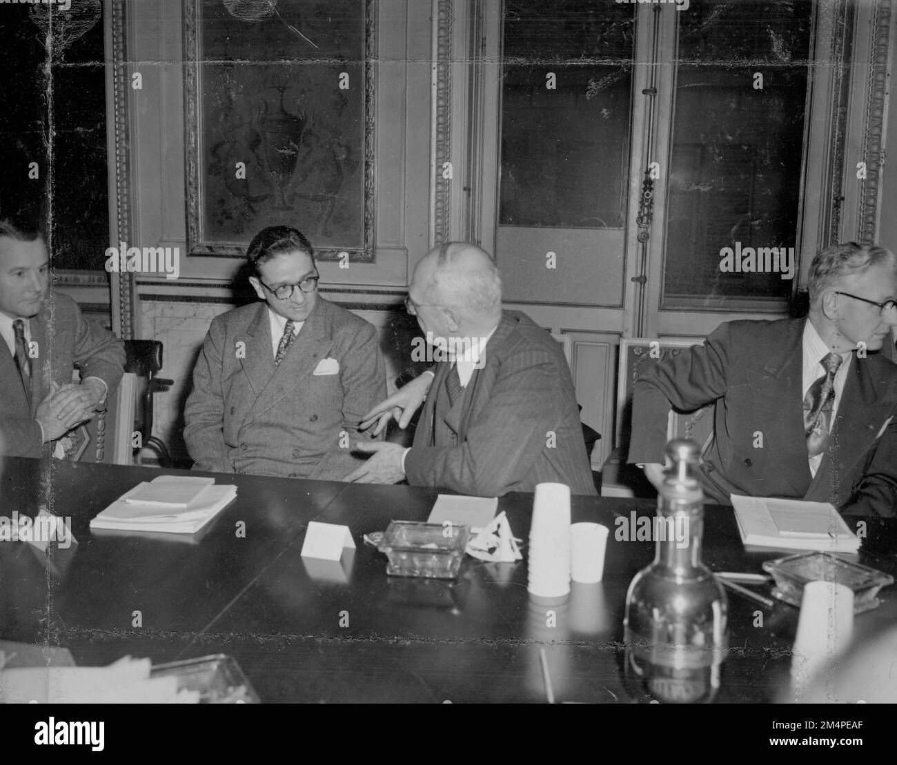 Labor Meeting in Paris. Photographs of Marshall Plan Programs, Exhibits ...